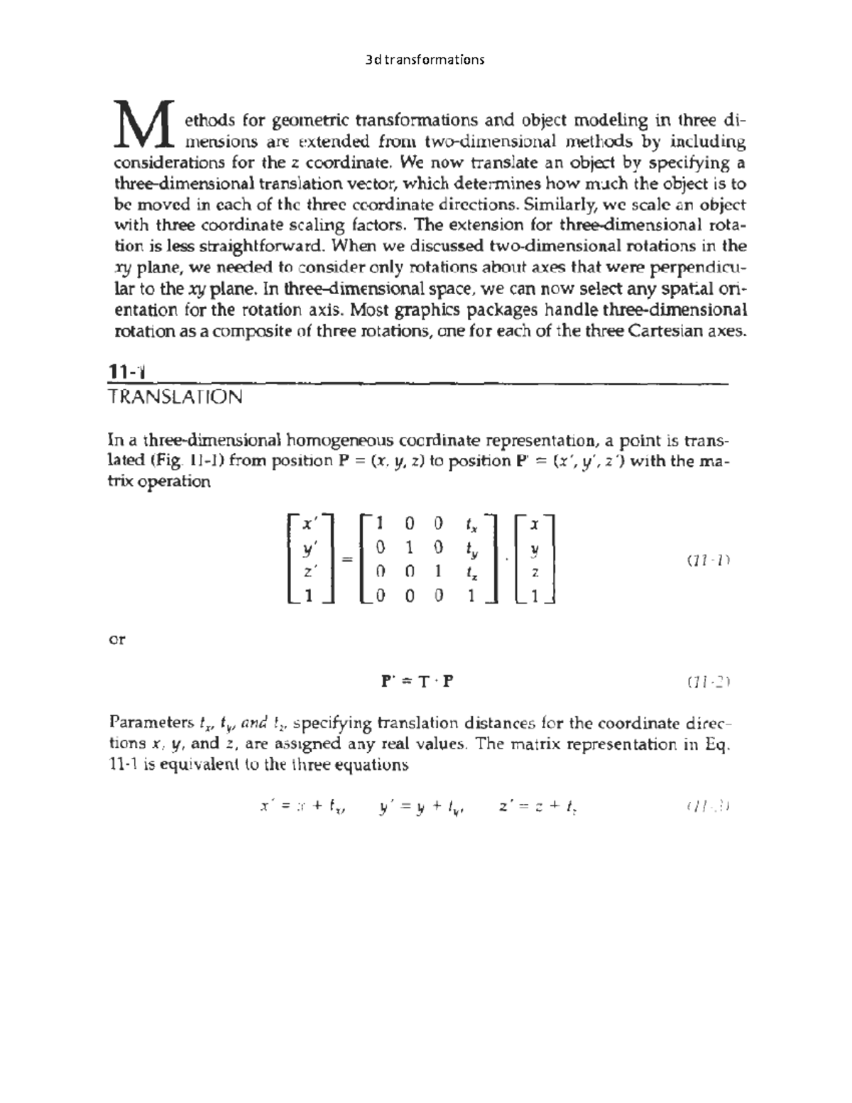 3 Dimentional Transformation - 3d transformations 3d transformations 3d ...