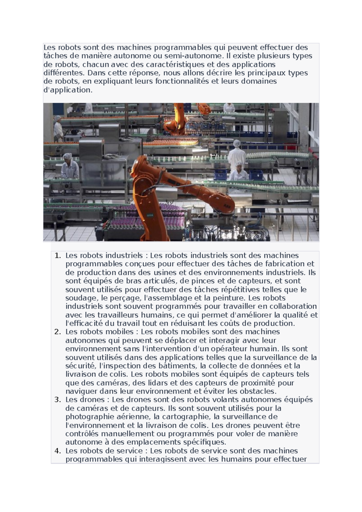 Robot industriel - Les robots sont des machines programmables qui ...