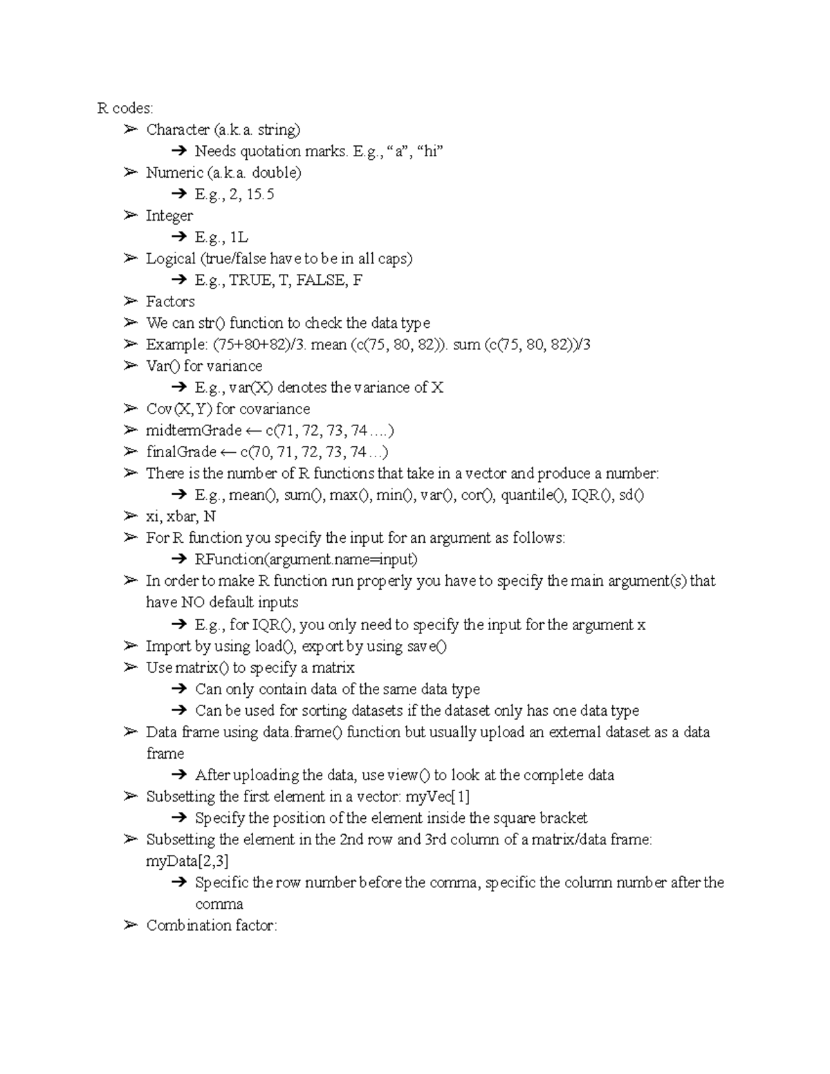 R Codes R Codes Character a k String Needs Quotation Marks E