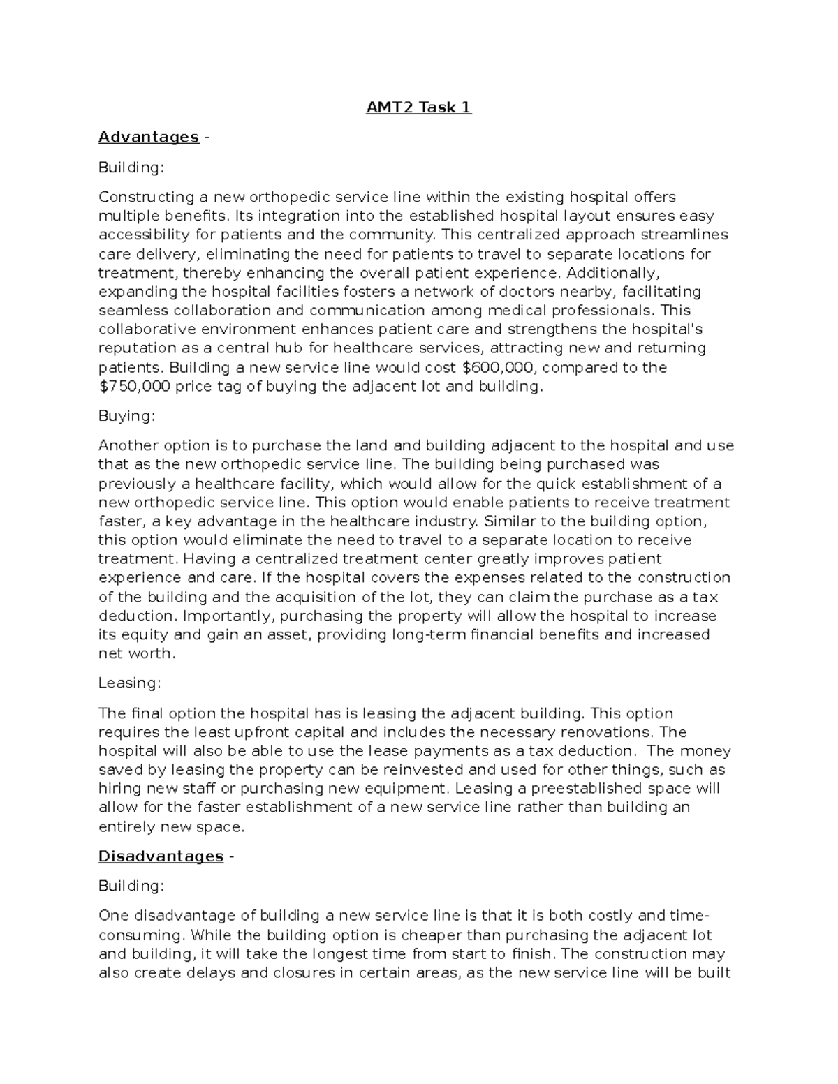 AMT2 Task 1 - AMT2 Task 1 - Passed - AMT2 Task 1 Advantages - Building ...