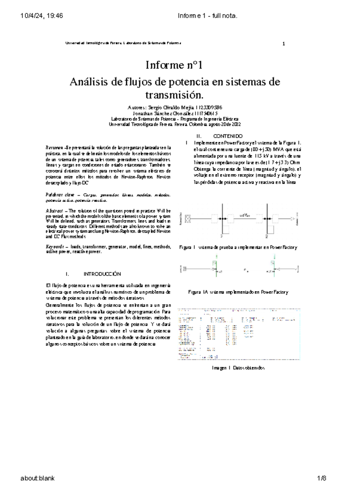 Informe 1 - full nota - AAAAAAAAAAAAAAA - Universidad Tecnológica de ...