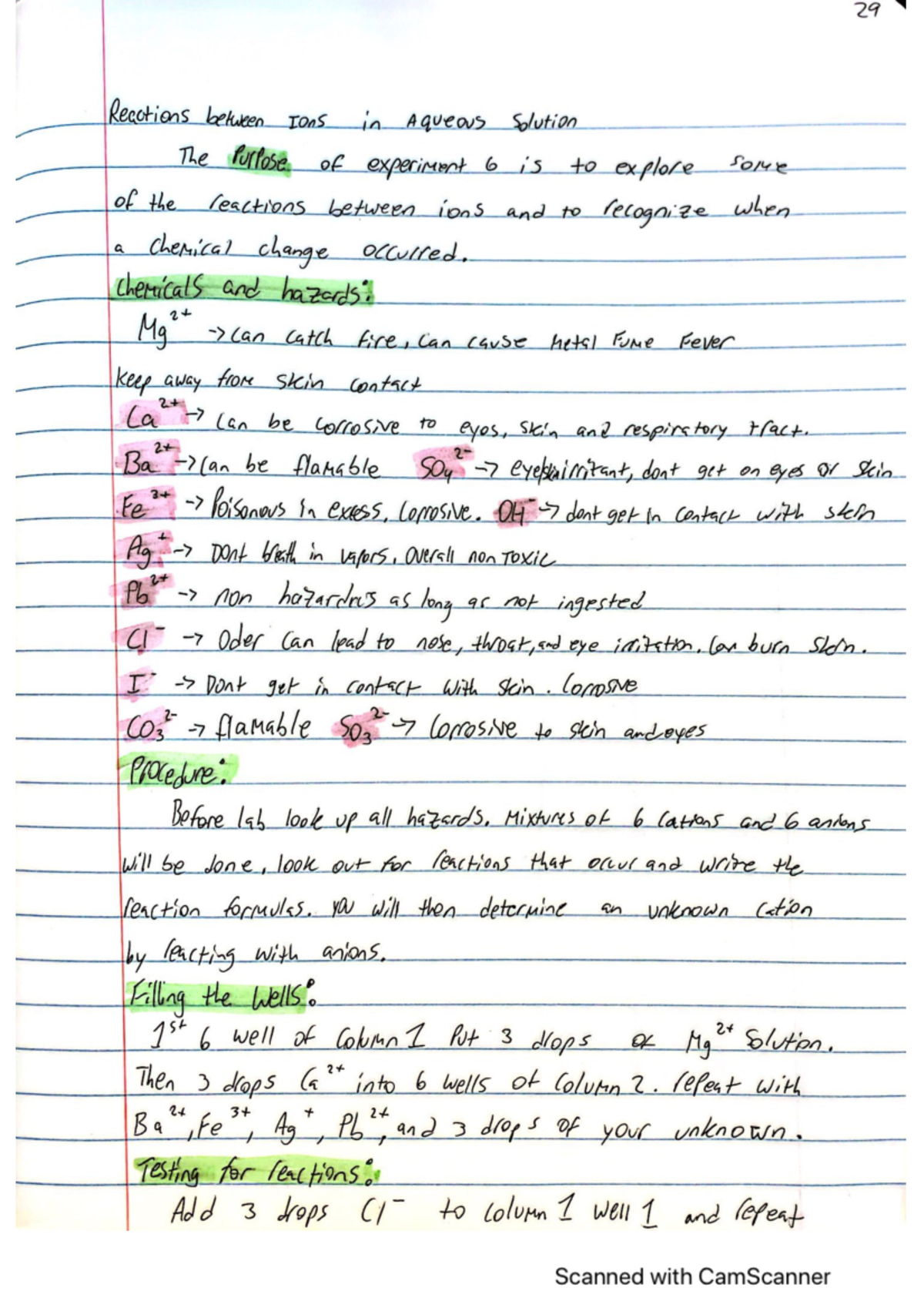Chem lab notebook submission experiment - CHE 1210 - Studocu