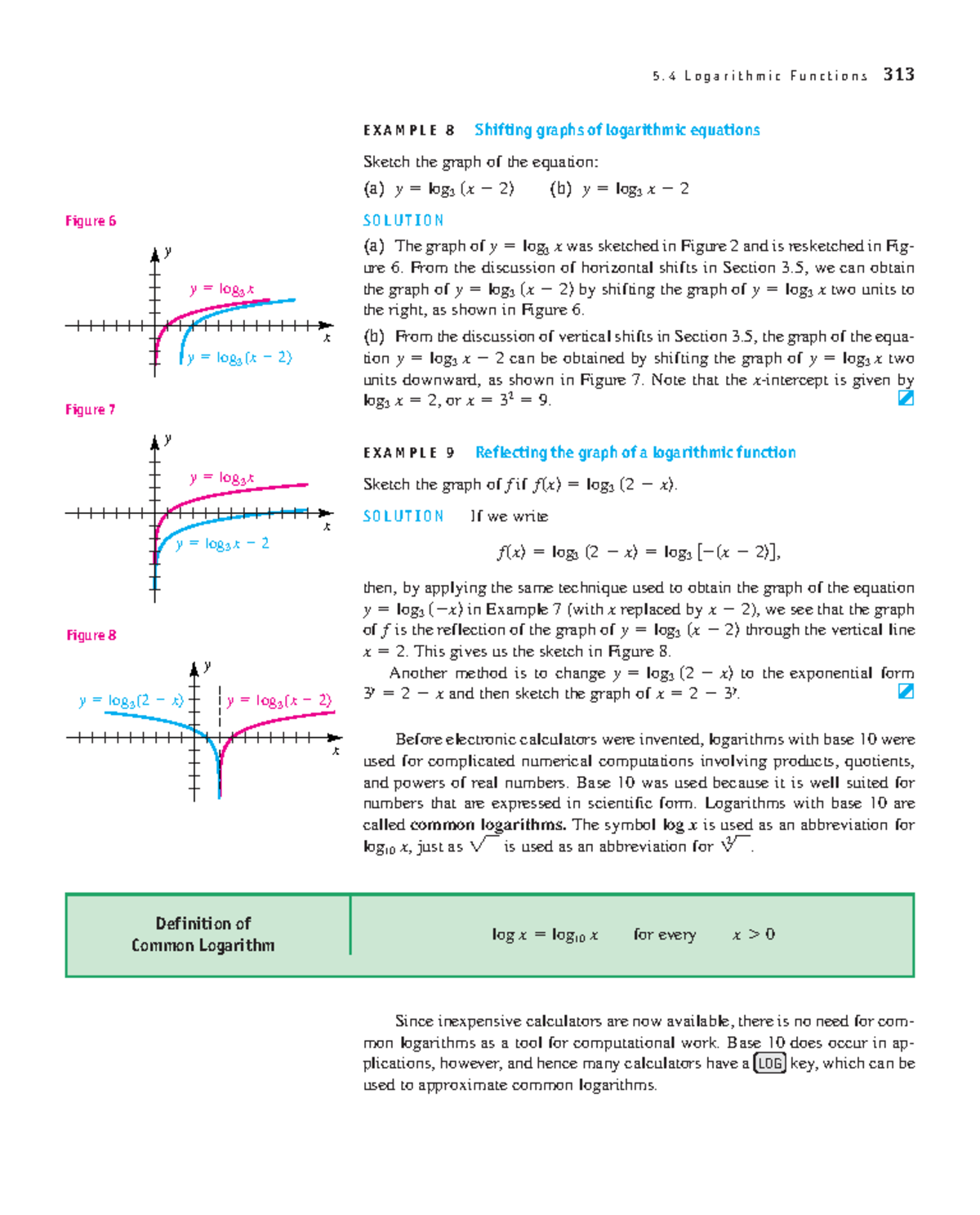 Algebra and Trigonometry with Analytic Geometry-34 - 5. 4 L o g a r i t ...