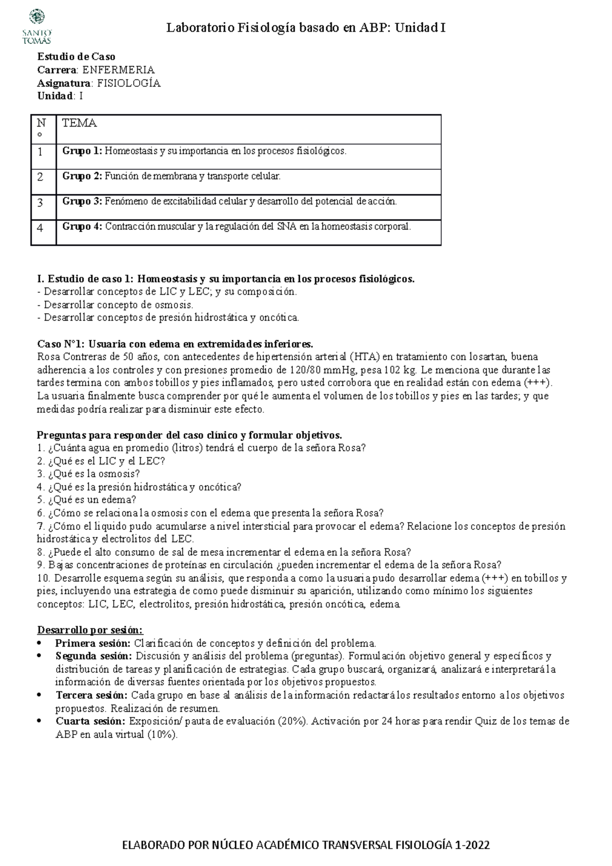 Casos ABP Unidad I - Hbhbhb - Estudio de Caso Carrera : ENFERMERIA ...