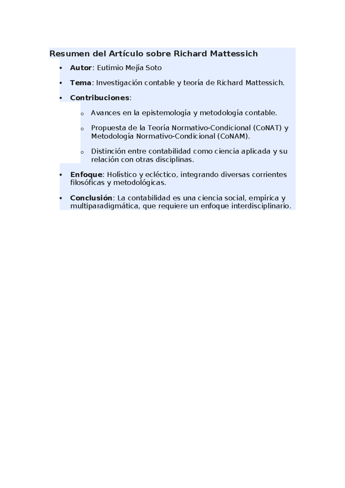 3. Introduccion pensamiento contable Richard Mattessich(1) resumen ...