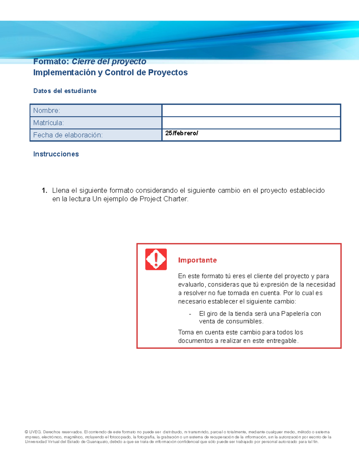 Cierre de un proyecto a destacar y llevar a cabo - Formato: Cierre del ...