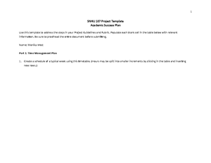 MOD 2 personal scheduling - SNHU 107 Module Two Activity Template ...