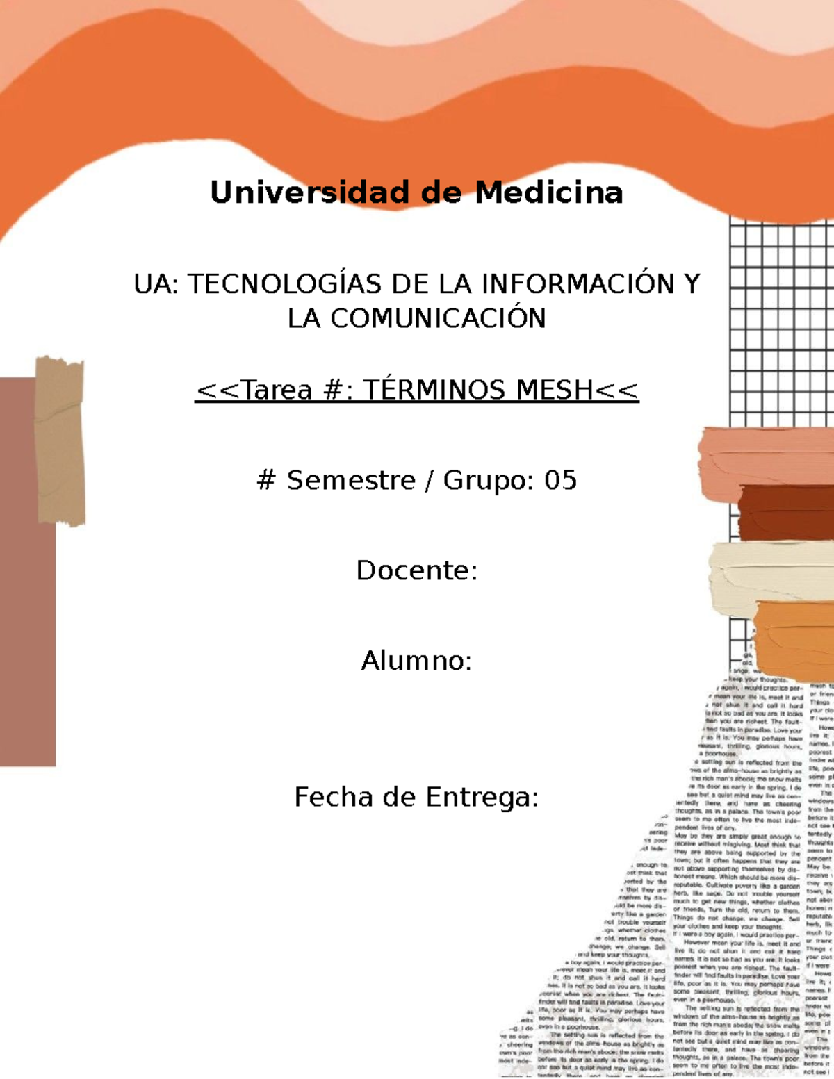 Caso Clínico y Términos MESH - Universidad de Medicina UA: TECNOLOGÍAS ...