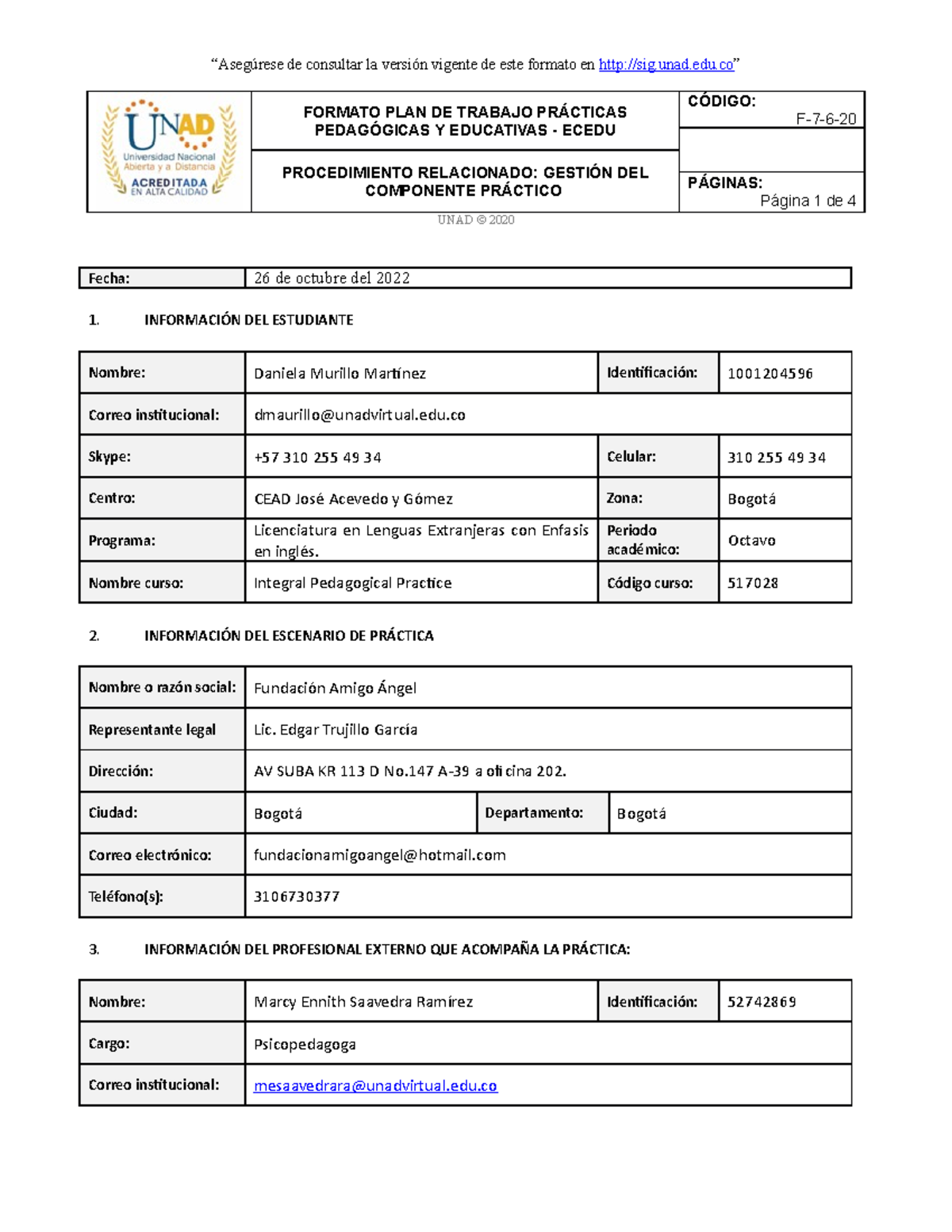 Anexo 2 - F-7-6-20 Plan de trabajo prácticas pedagogicas y educativas ...