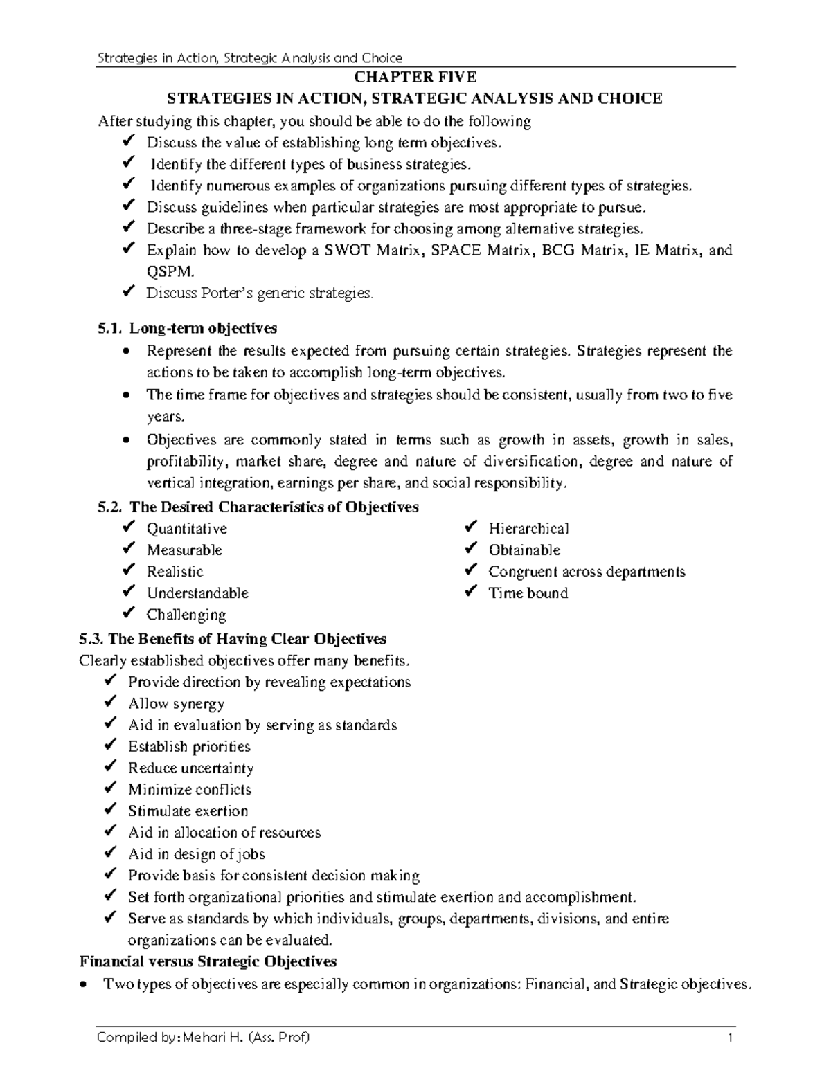 Chapter 5 - just help students preform well - CHAPTER FIVE STRATEGIES ...