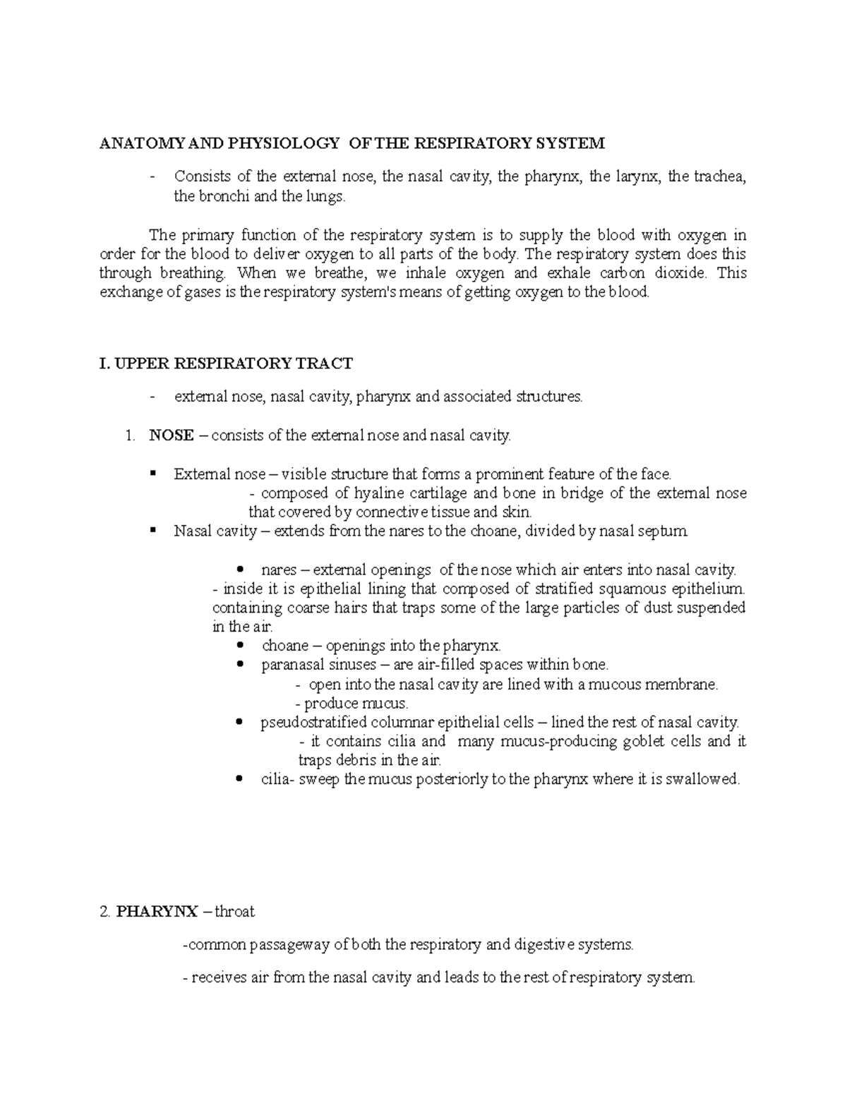 131462752 Anatomy and Physiology of the Respiratory System - ANATOMY ...