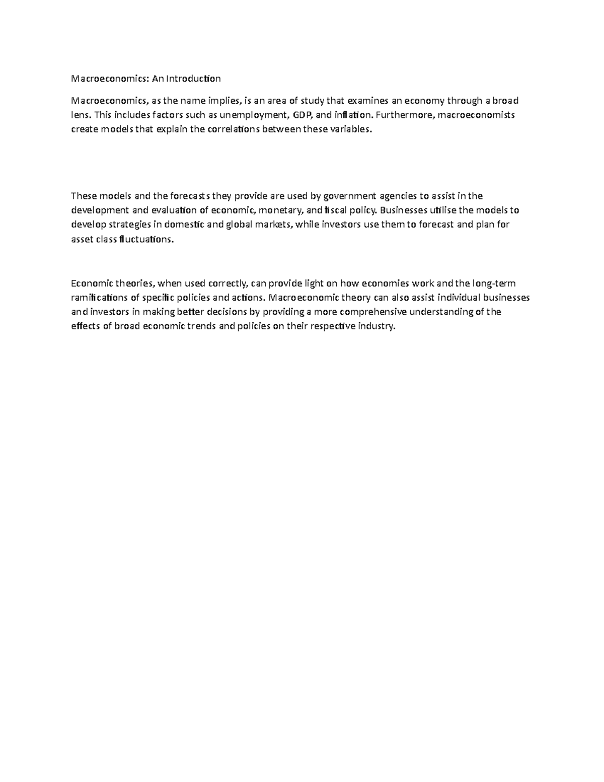 9macroeconomics An Introduction Macroeconomics An Introduction