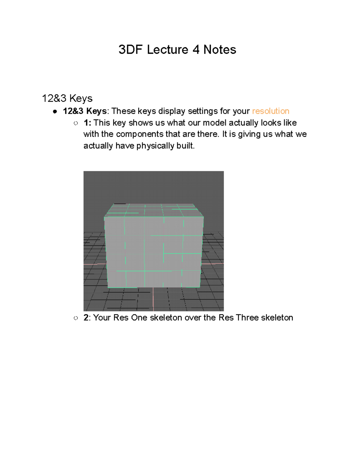 3DF Lecture 4 Notes - Instructor: Tim Bowser - 3DF Lecture 4 Notes 12&3 ...