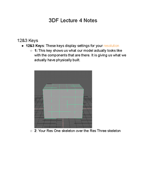 3D Foundations Lecture #3 Introduction to Modeling - Anything that is ...