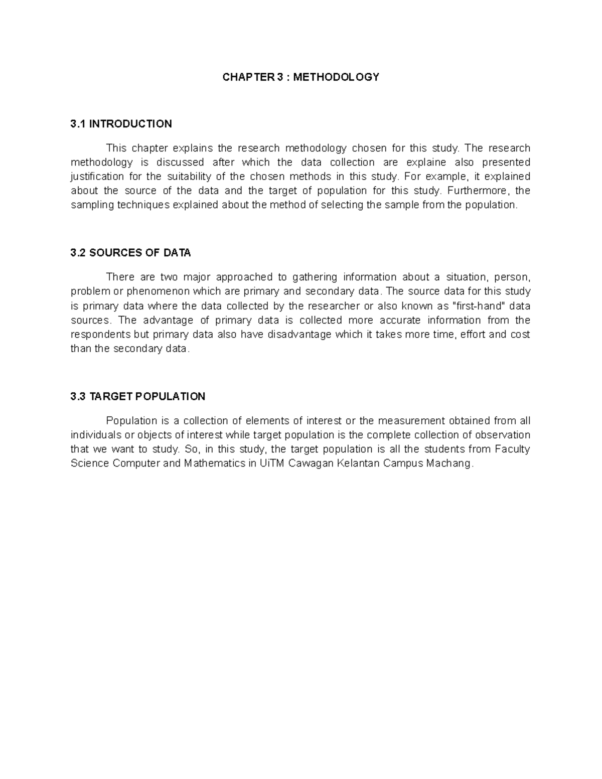 Chapter 3 - CHAPTER 3 : METHODOLOGY 3 INTRODUCTION This chapter ...