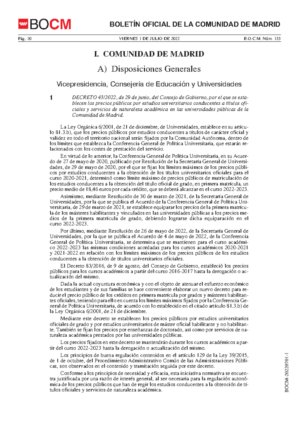 BOCM-20220701-1 - Isudjnd - Pág. 10 VIERNES 1 DE JULIO DE 2022 B.O.C ...
