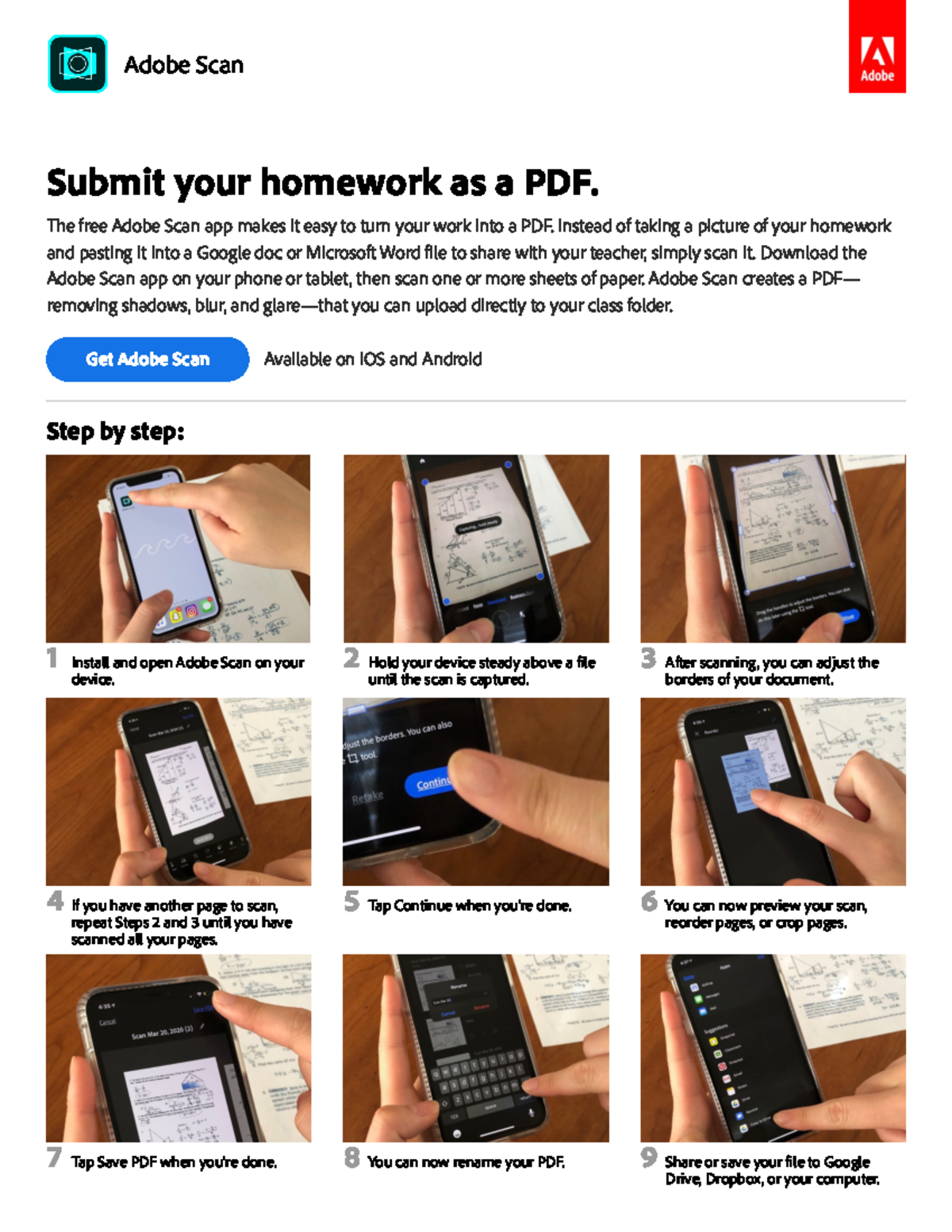 Adobe scan step by step student version - e free Adobe Scan app makes ...
