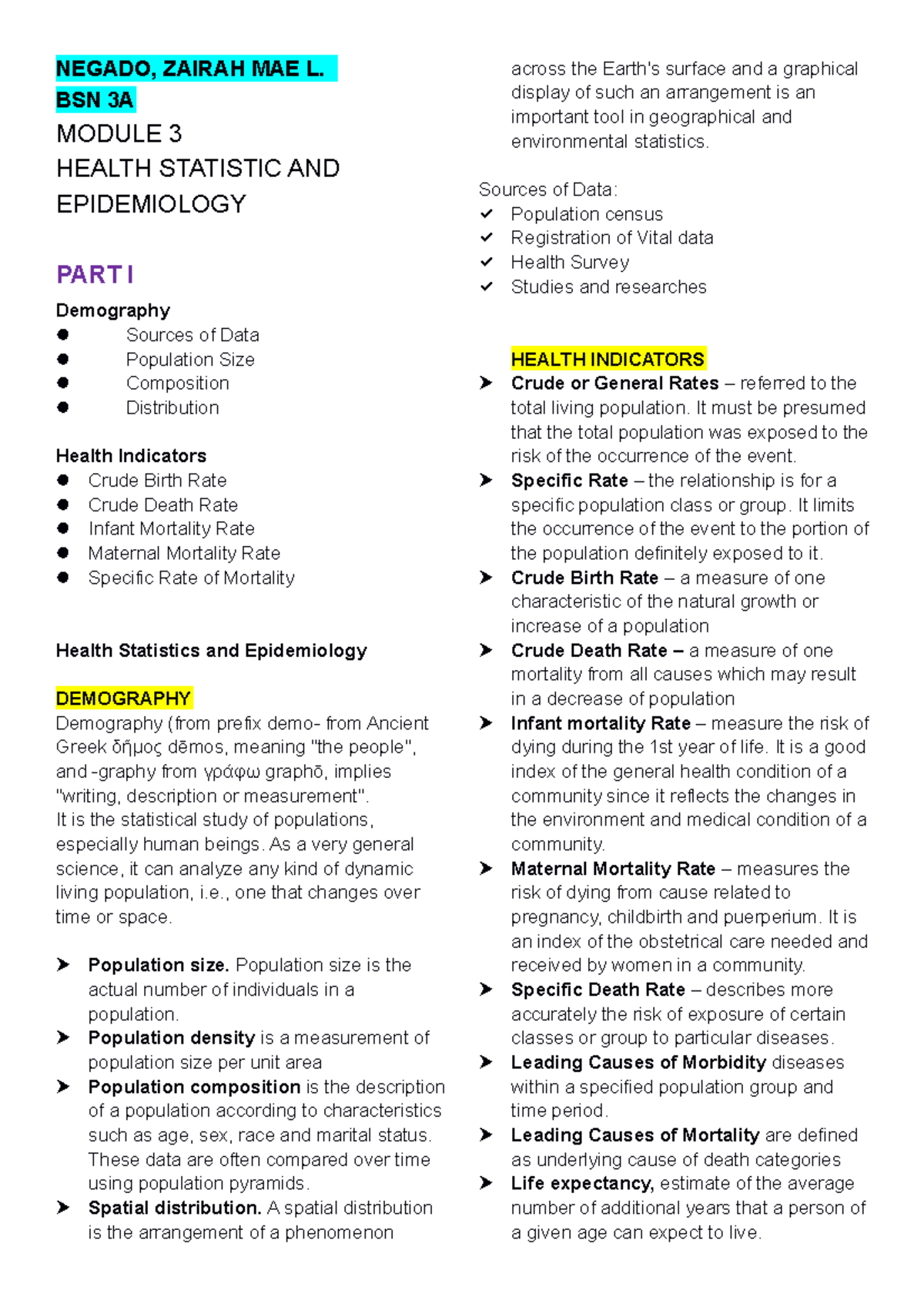 Module 3 Transes - Community nursing - NEGADO, ZAIRAH MAE L. BSN 3 A ...