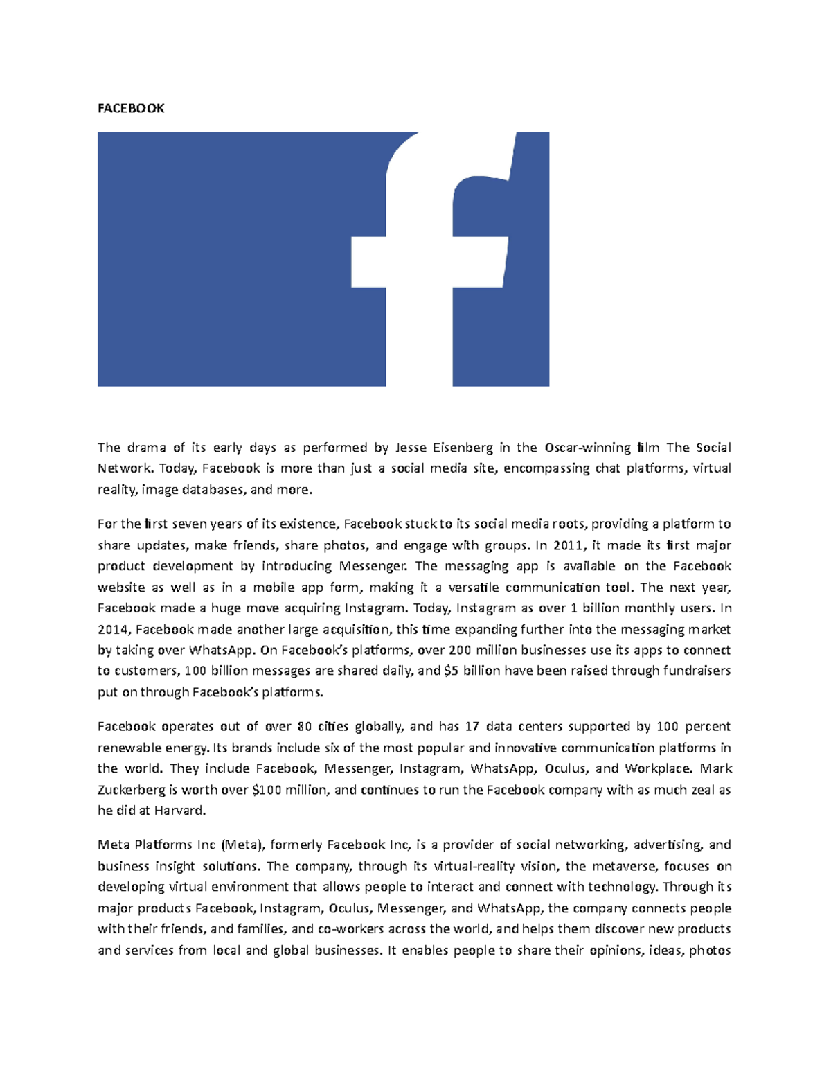 Facebook-office - Organisational chart - FACEBOOK The drama of its ...