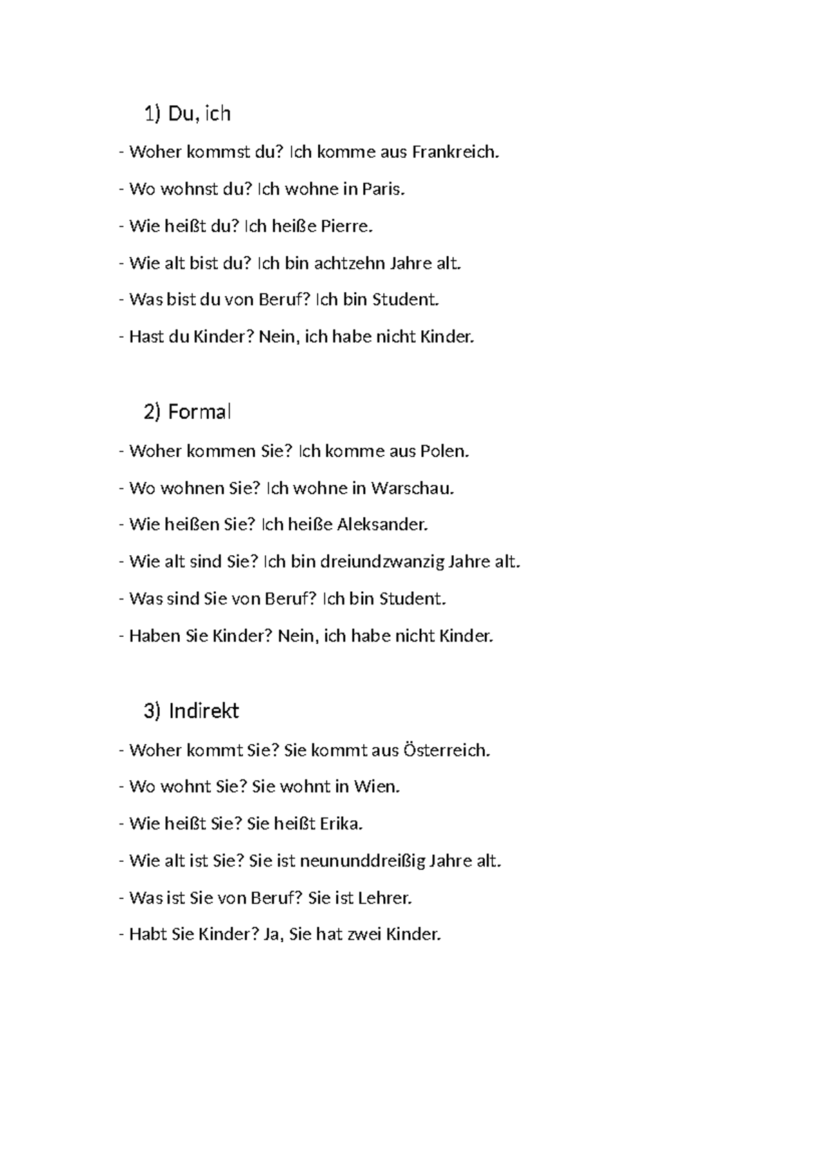 TPC 04 - aDWEVRF - 1) Du, ich - Woher kommst du? Ich komme aus ...