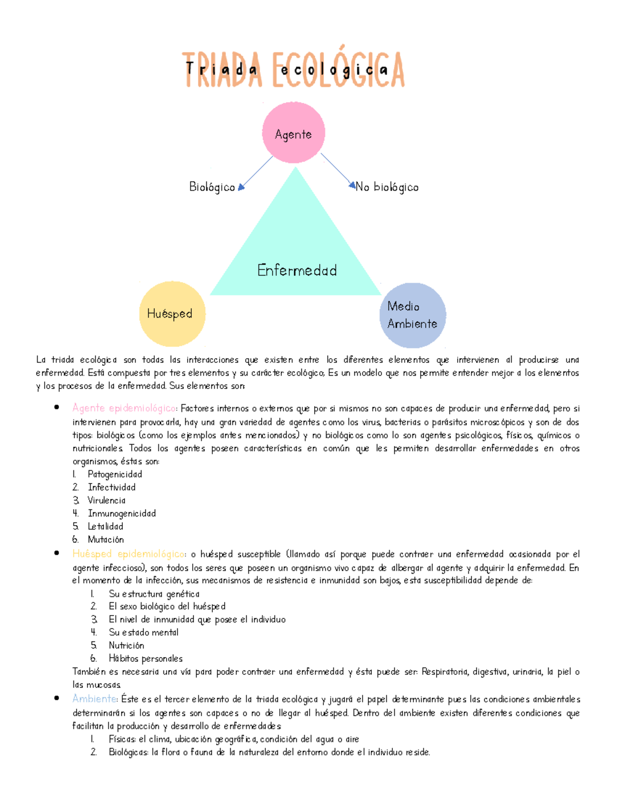 Triada Ecológica - salud - La triada ecológica son todas las ...
