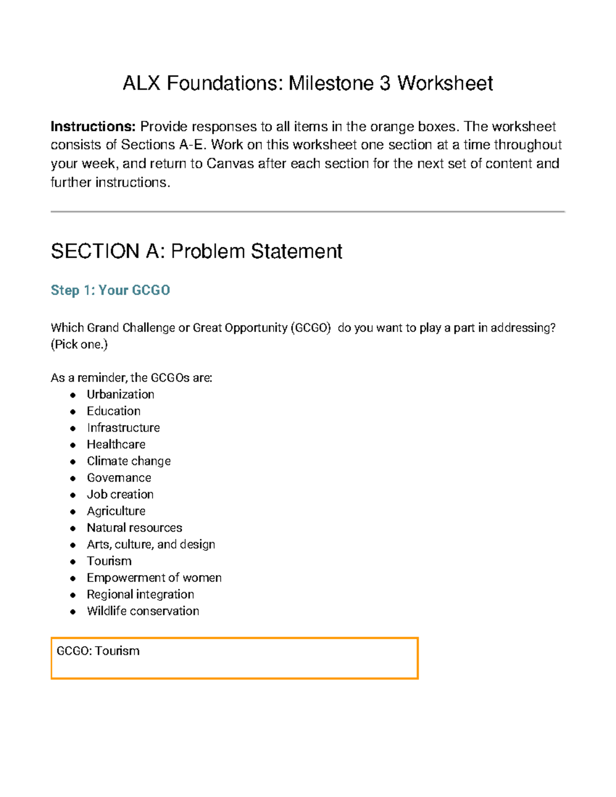 Milestone 03 Kennedy Langat 28 - ALX Foundations: Milestone 3 Worksheet Instructions: Provide ...