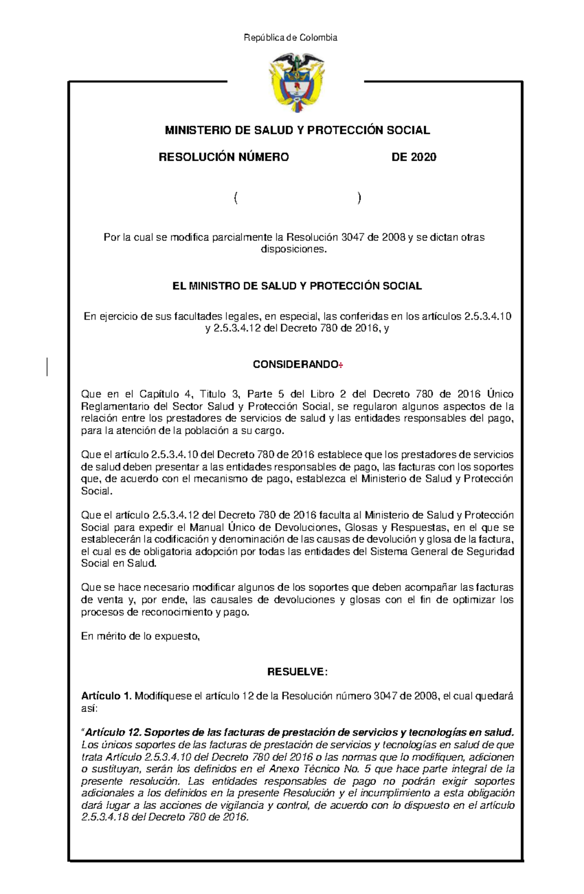 Modificacion-parcial-de-la-Resolucion-3047-de-2008 - República de ...