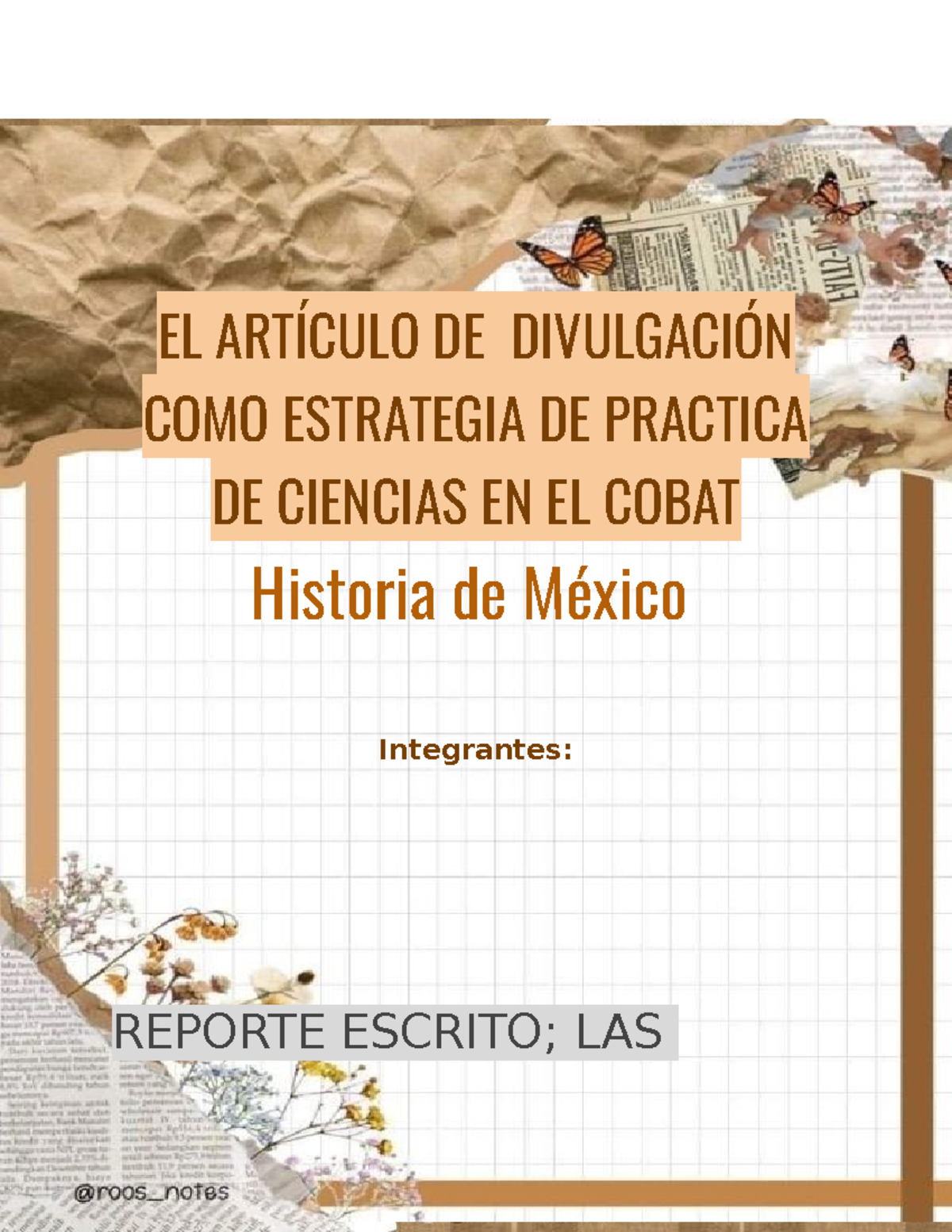 Informe - apartado muy apartadoso de un lugar muy especifico - EL ...