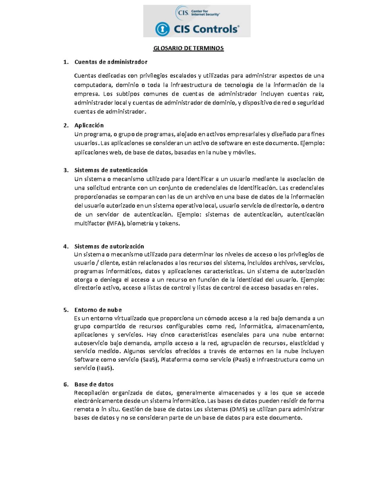 Glosario DE Terminos - Siglas Y Abreviaturas - GLOSARIO DE TERMINOS ...