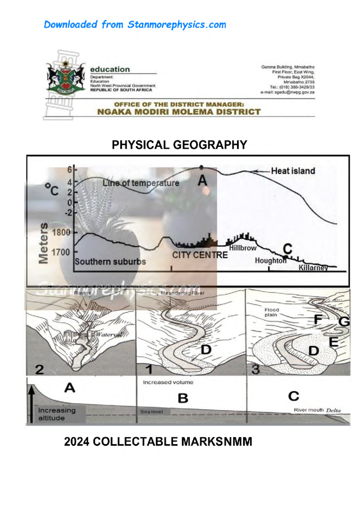 NW Geography Grade 12 Collectables 2024 and Memo - 11 PHYSICAL ...