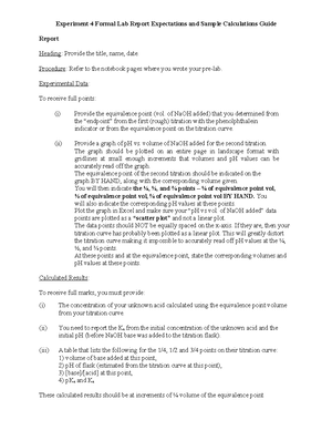 CHEM 201 - mathmeticial equations - Travis Le Partner: Sahara Anglin ...