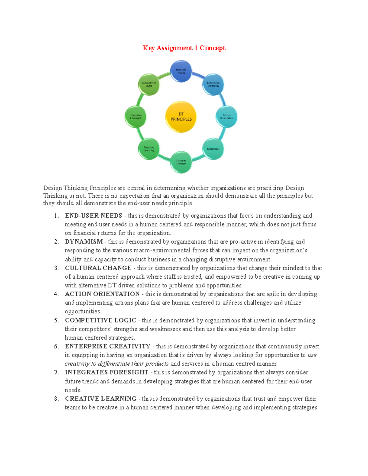 Key Assignment 1 Concept - Key Assignment 1 Concept Design Thinking ...