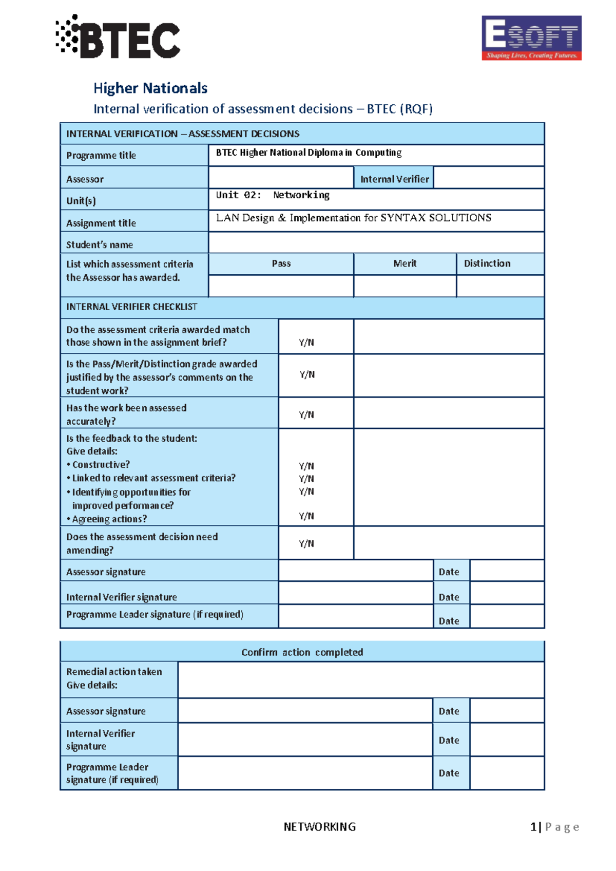 1151-1647580999324-Unit 02 Networking Reworded 2021 - Higher Nationals Internal verification of ...