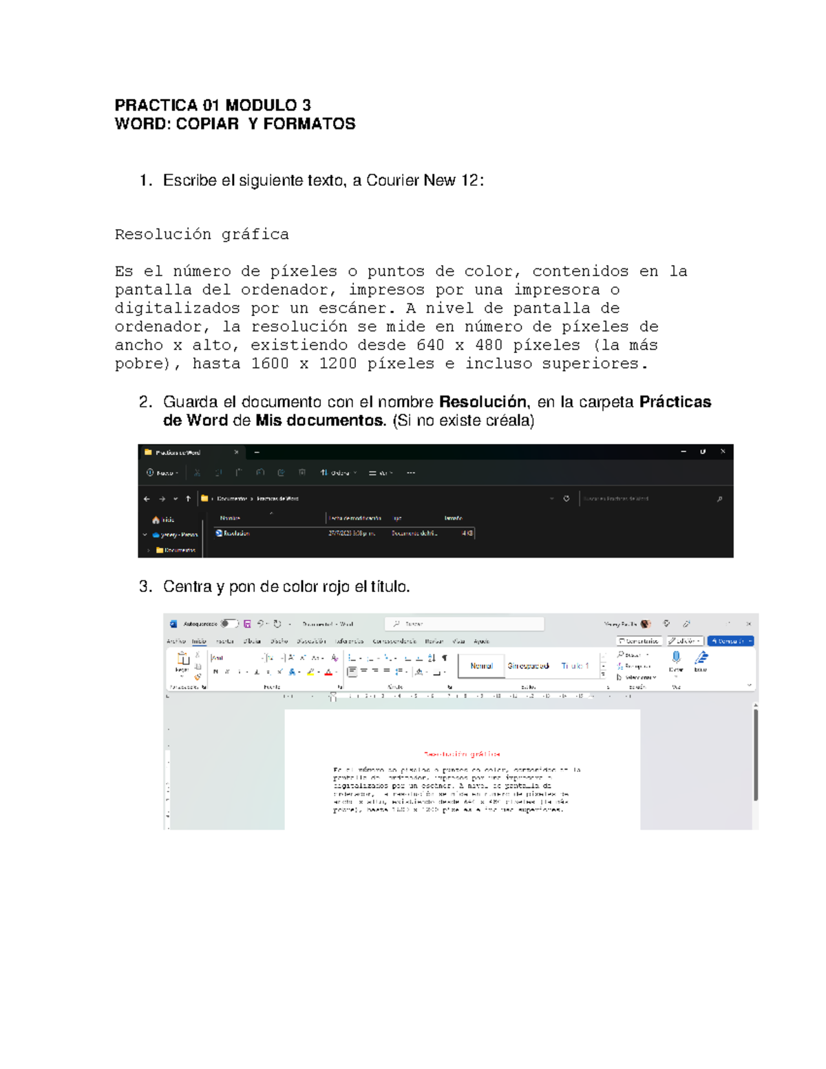 Actividas 1 Modulo 4 - PRACTICA 01 MODULO 3 WORD: COPIAR Y FORMATOS ...