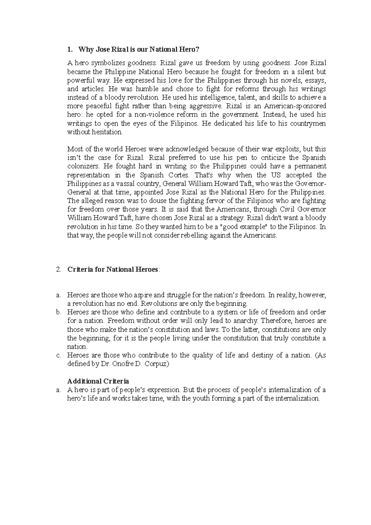 Why Jose Rizal is our National Hero - Rizal gave us freedom by using ...