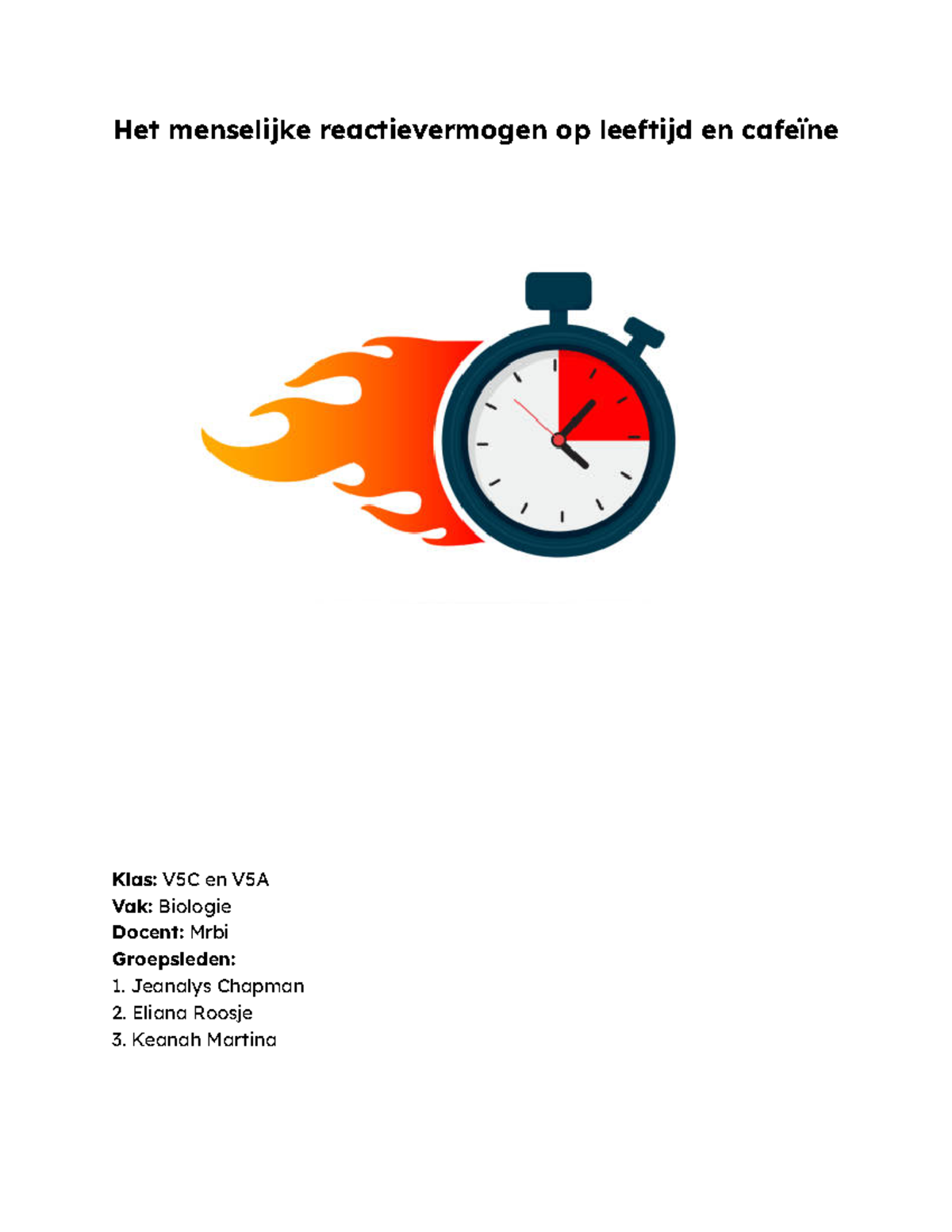 Bio verslag Reactietijd - Google Docs - Het menselijke reactievermogen ...
