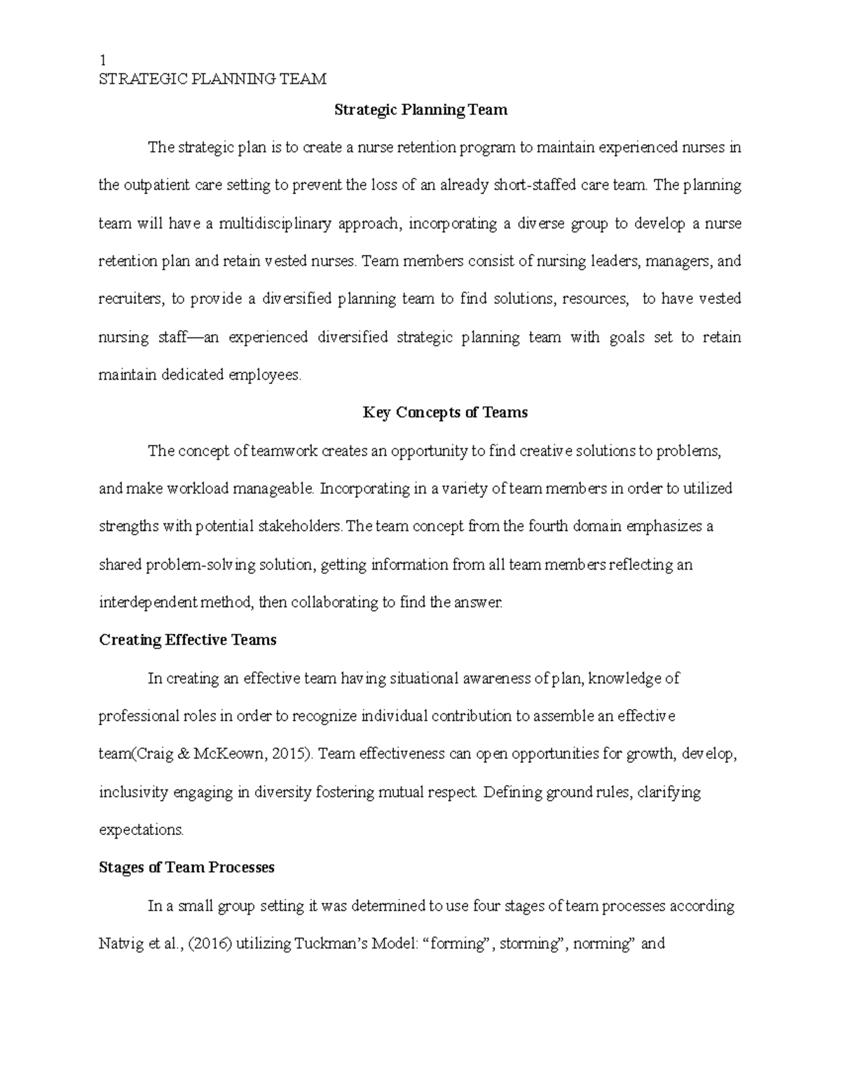 Strategic Planning Team Template - STRATEGIC PLANNING TEAM Strategic ...