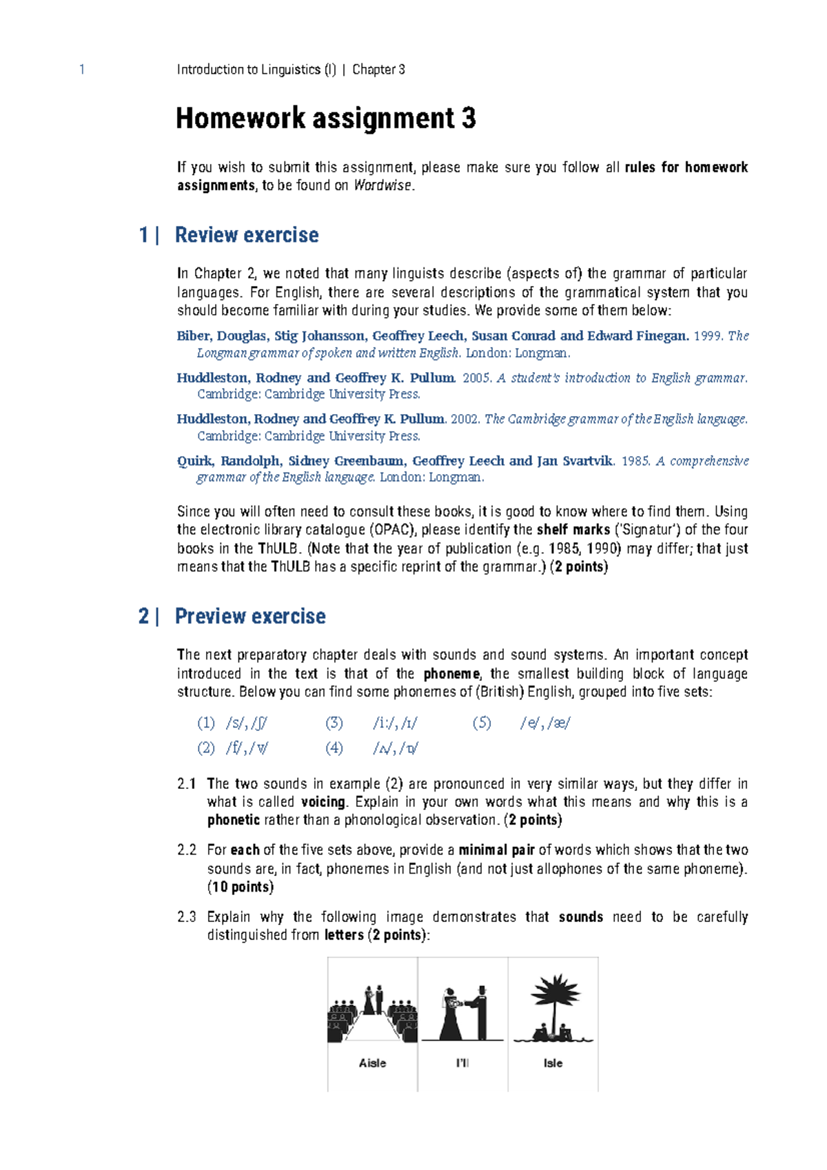 Intro Ling I Ha03 Homework Assignment Lingu 3 1 Introduction To Linguistics I Chapter 3