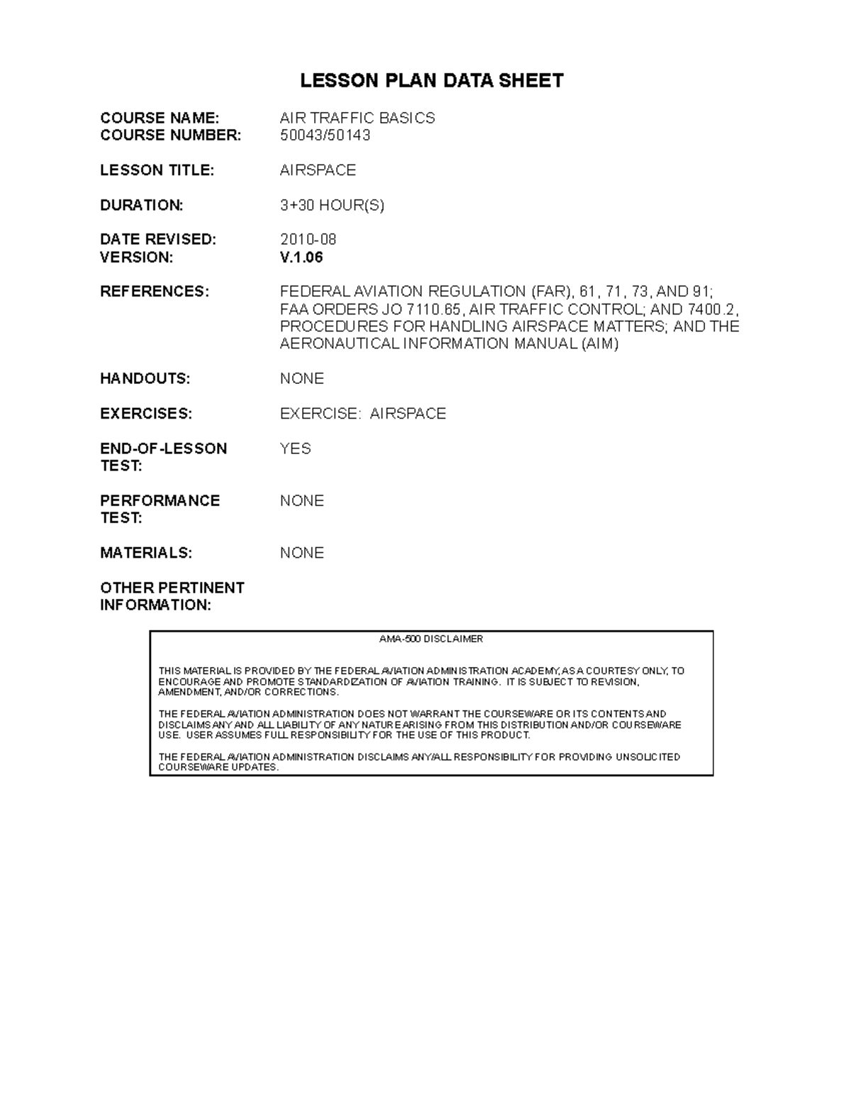 2.2 LP09-Airspace - Lecture notes 2.2 - LESSON PLAN DATA SHEET ...