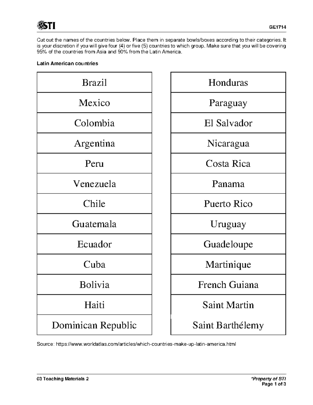 03-Teaching-Materials-2 - GE 03 Teaching Materials 2 *Property of STI ...