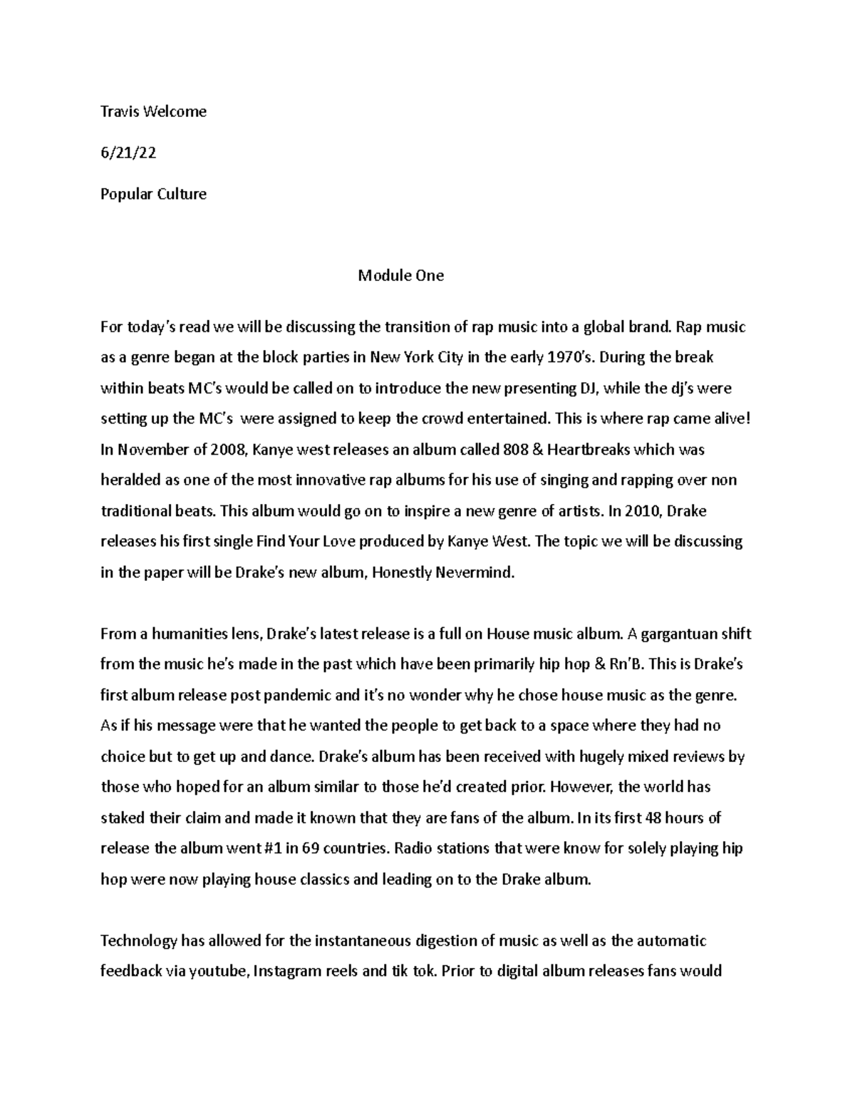 TW (Pop Culture Activity 1) - IDS404 - SNHU - Studocu