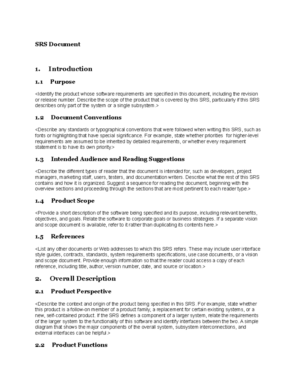 SRS Document - Introduction 1 Purpose