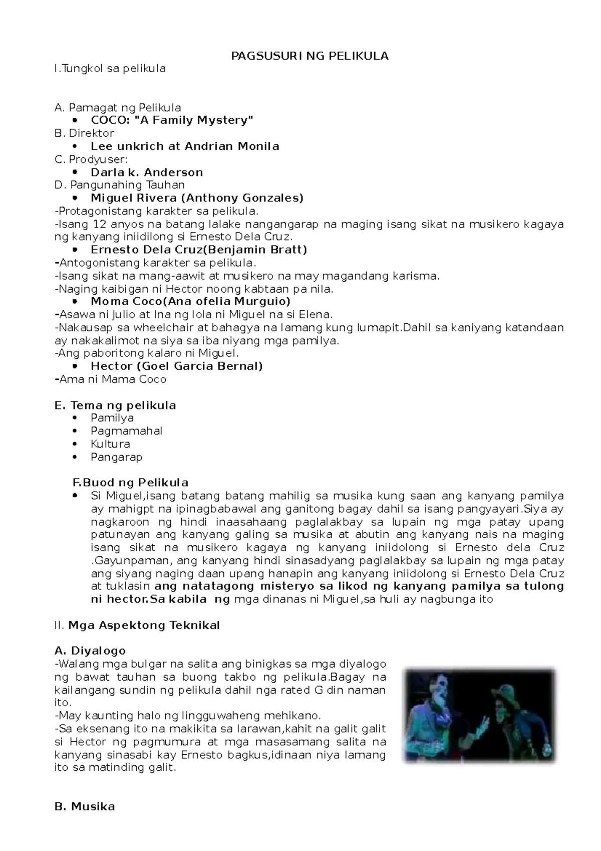 Pagsusuri NG Pelikula - PAGSUSURI NG PELIKULA I sa pelikula A. Pamagat ...