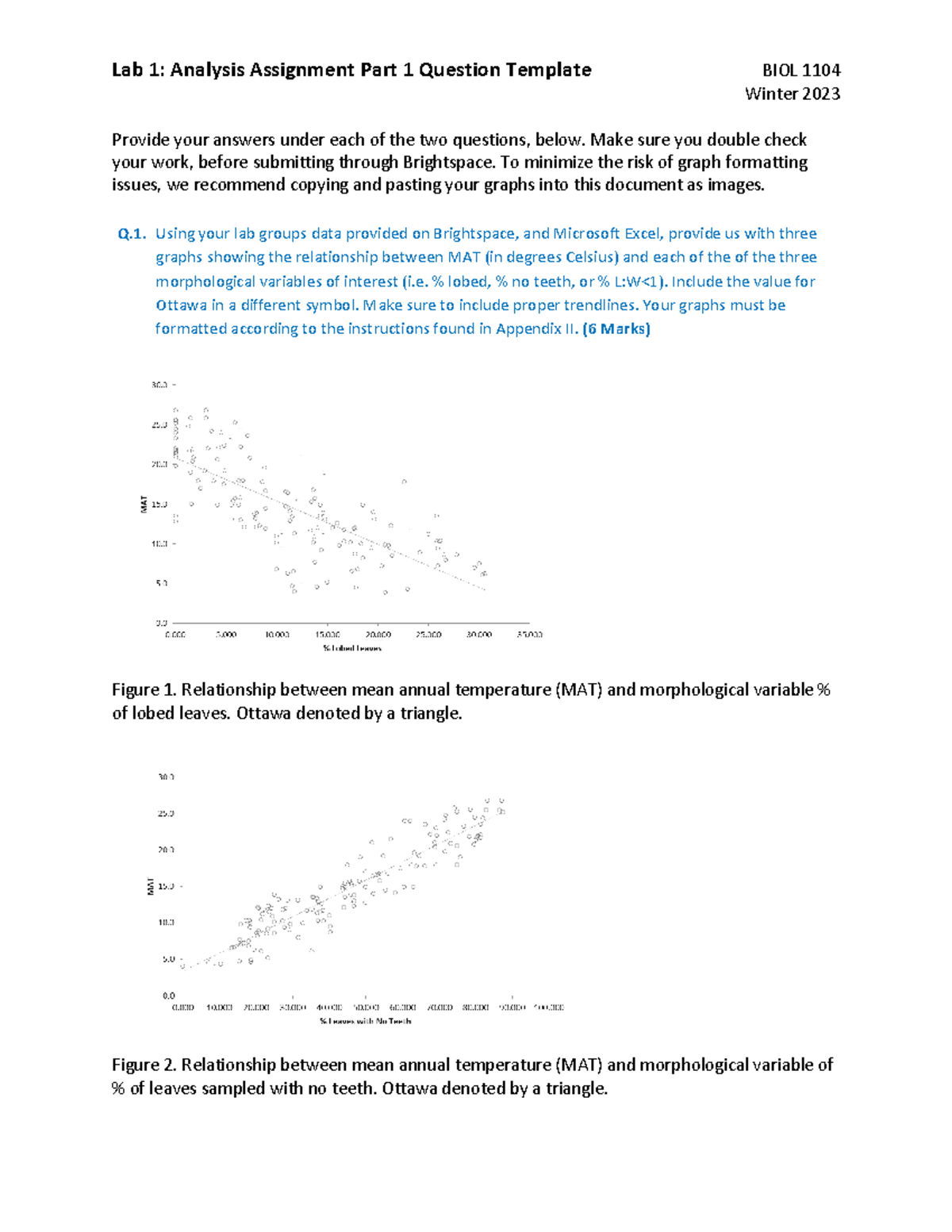 L1 - lab 1 analysis graphs - Lab 1: Analysis Assignment Part 1 Question Template BIOL 1104 ...