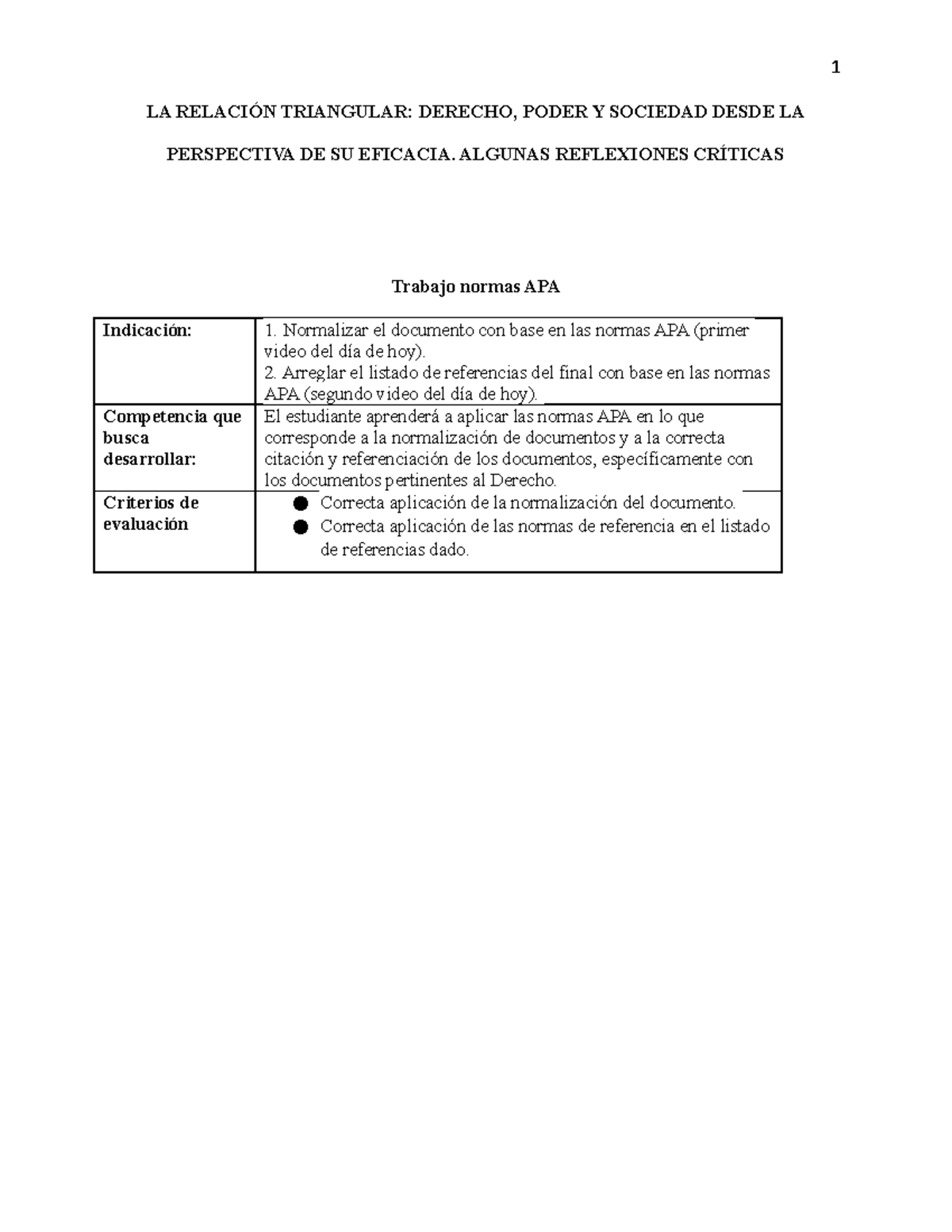 Trabajo Normas APA - APROXIMACION TEORICA - LA RELACIÓN TRIANGULAR ...