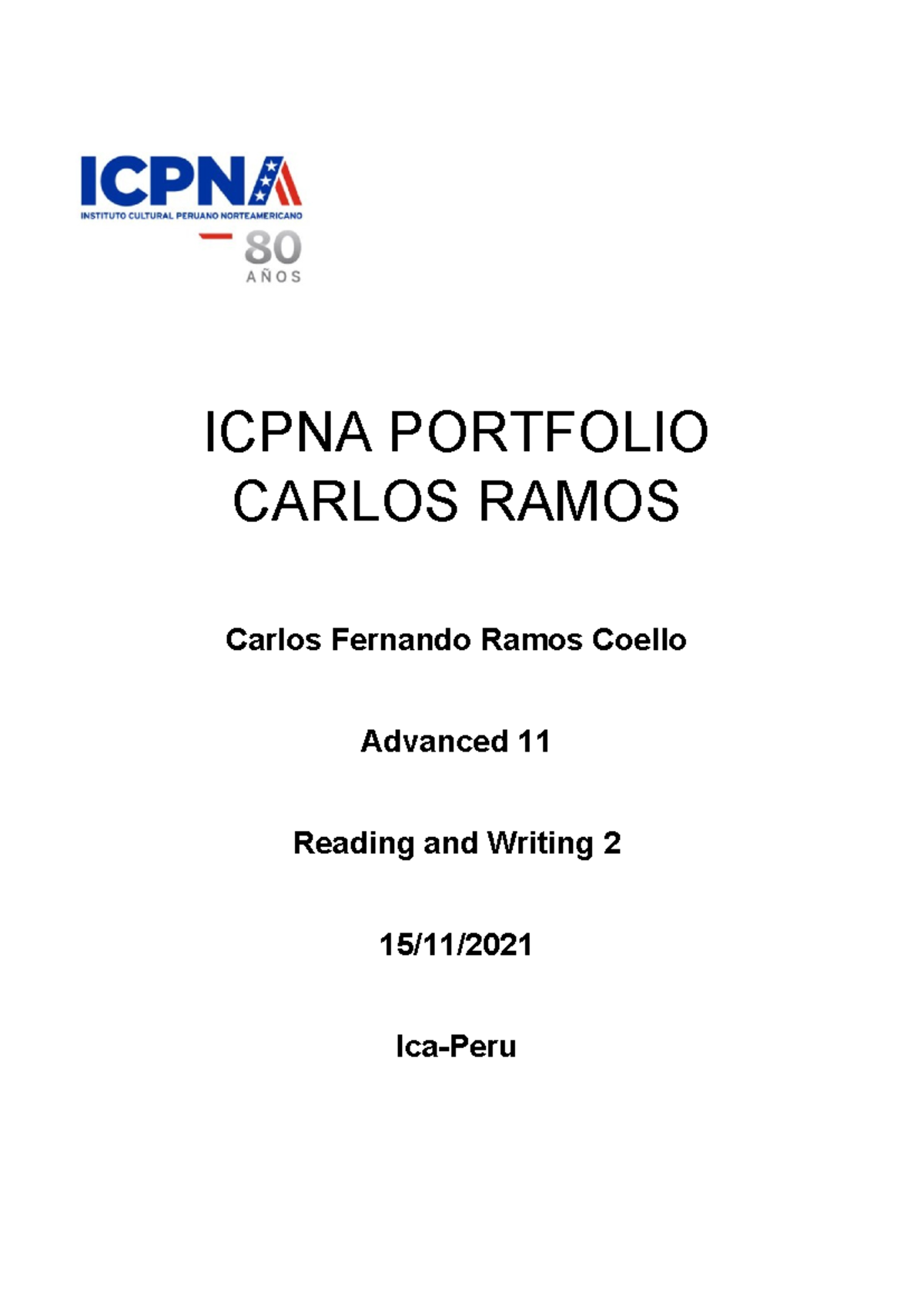 Icpna portfolio Advanced 11 Carlos Ramos - ICPNA PORTFOLIO CARLOS RAMOS ...