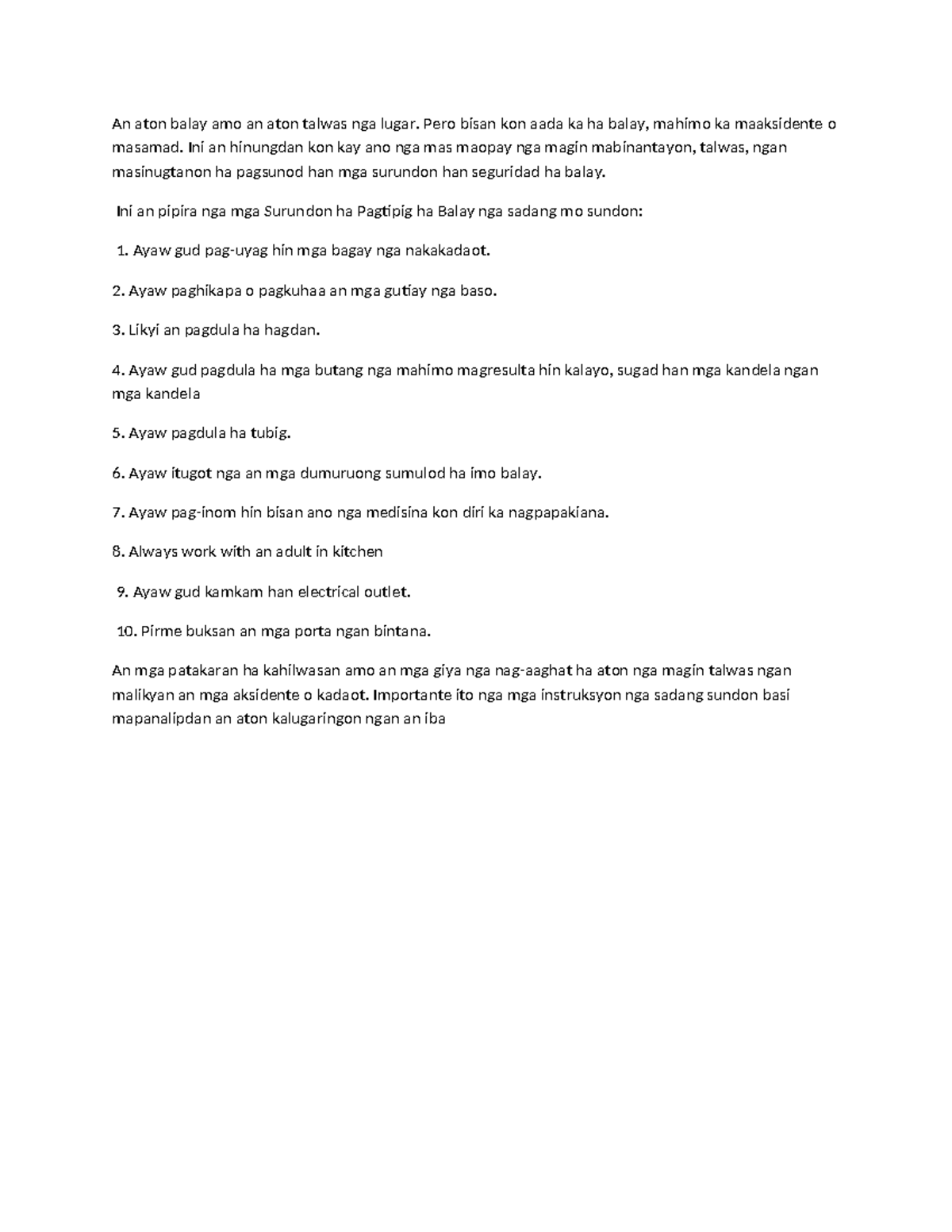 An aton balay a-WPS Office - An aton balay amo an aton talwas nga lugar. Pero bisan kon aada ka ...