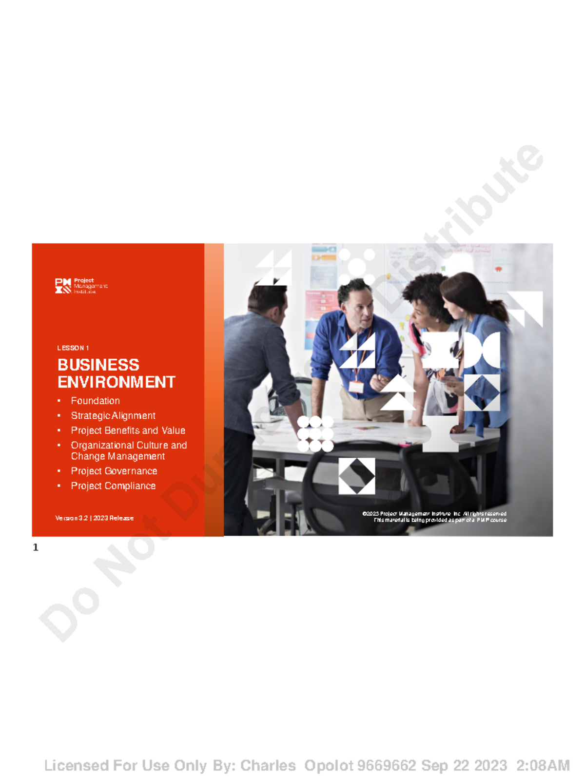 OCB 3 - Good materials - ©2023 Project Management Institute, Inc. All ...