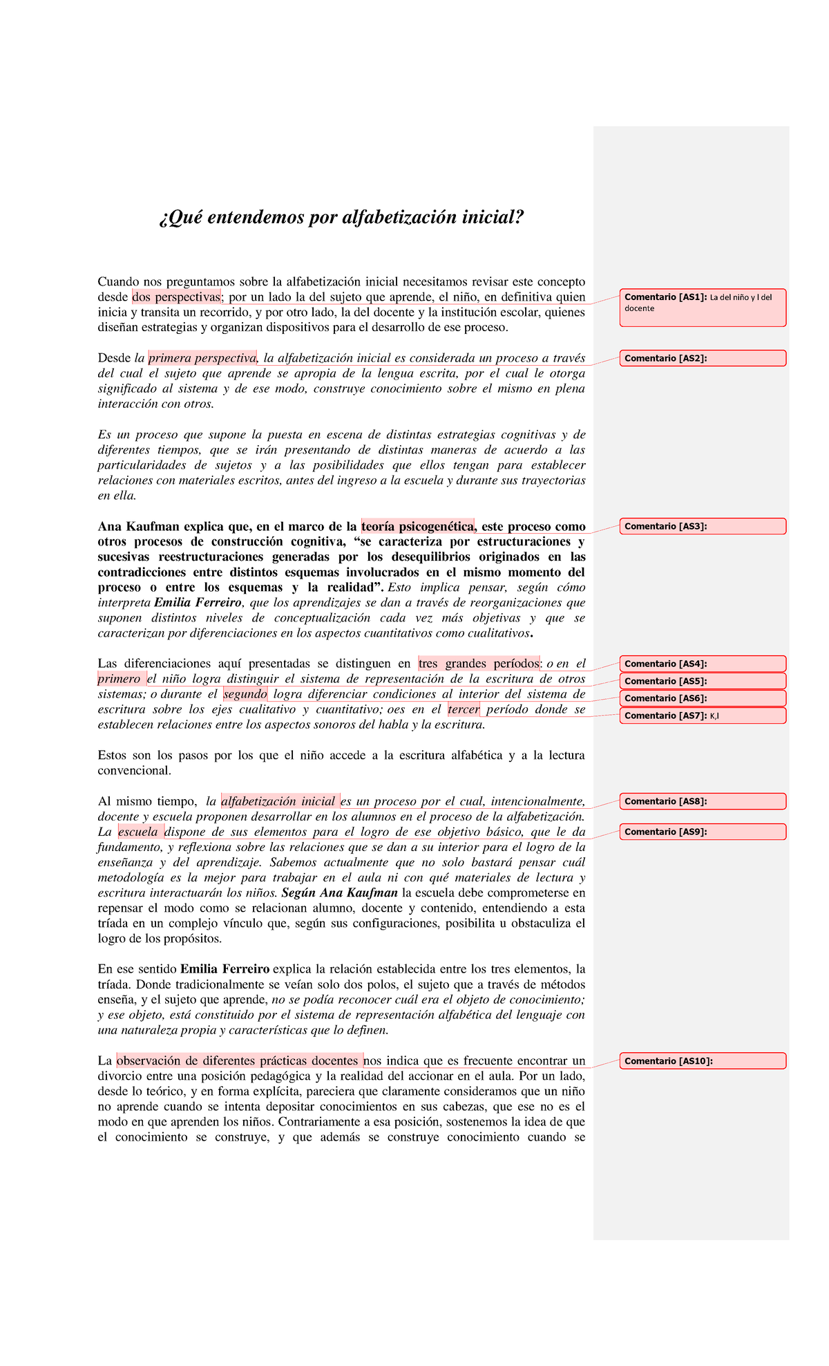 Qu entendemos por alfabetizaci n inicial trabajado - ¿Qué entendemos por alfabetización inicial ...