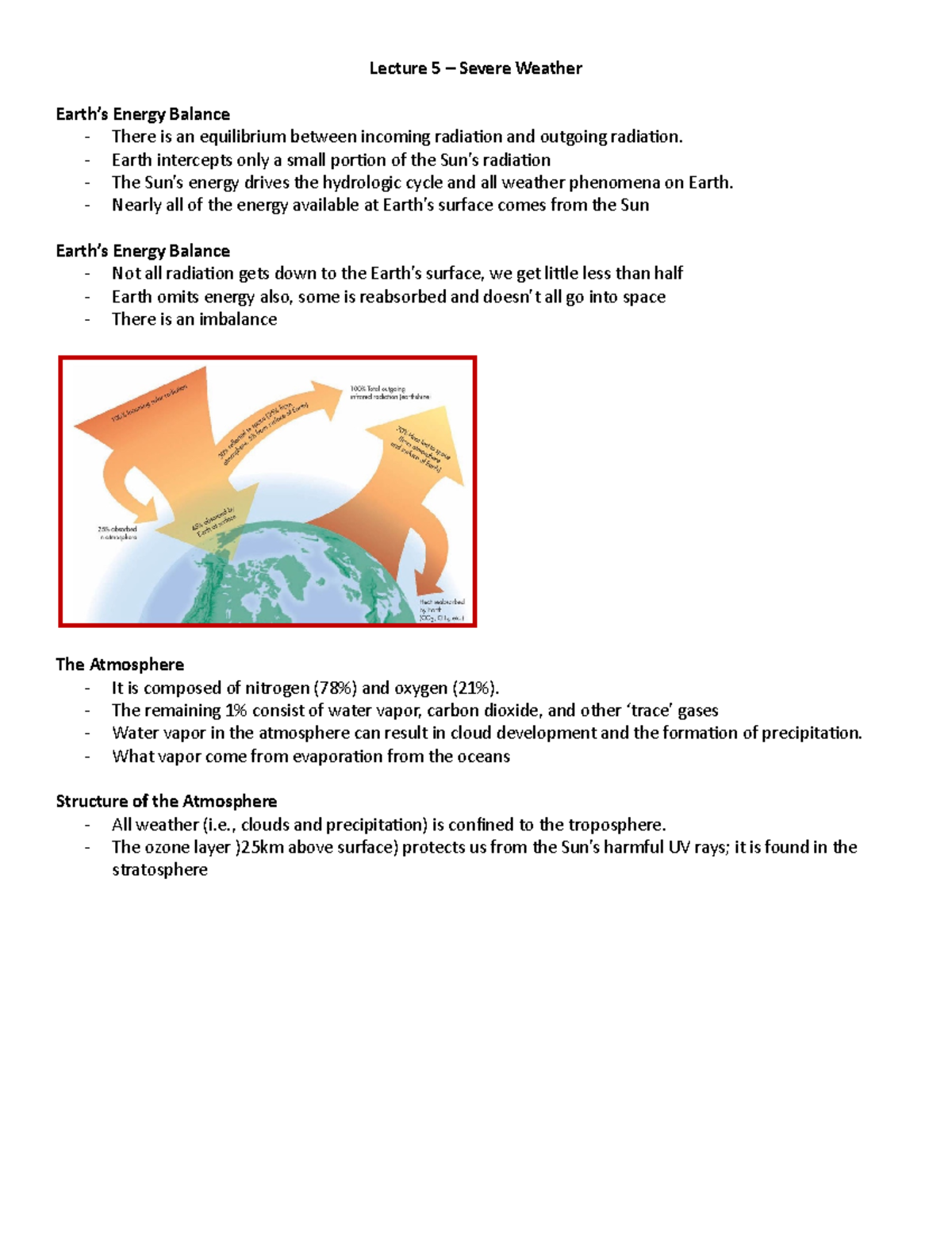 Geo Lecture 5 Severe Weather Hazard Notes - Lecture 5 – Severe Weather ...
